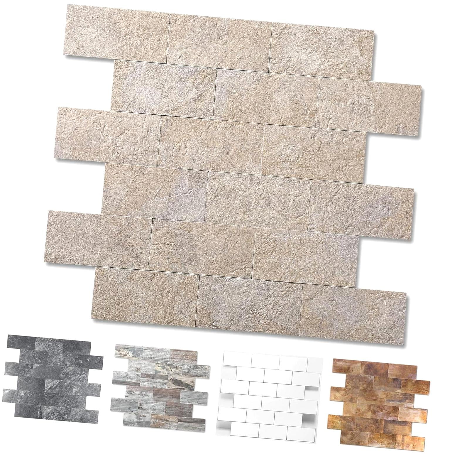 HYKE 5-Pack Peel and Stick Tile 12"X12" PVC Wall Tiles, Stick on for ...