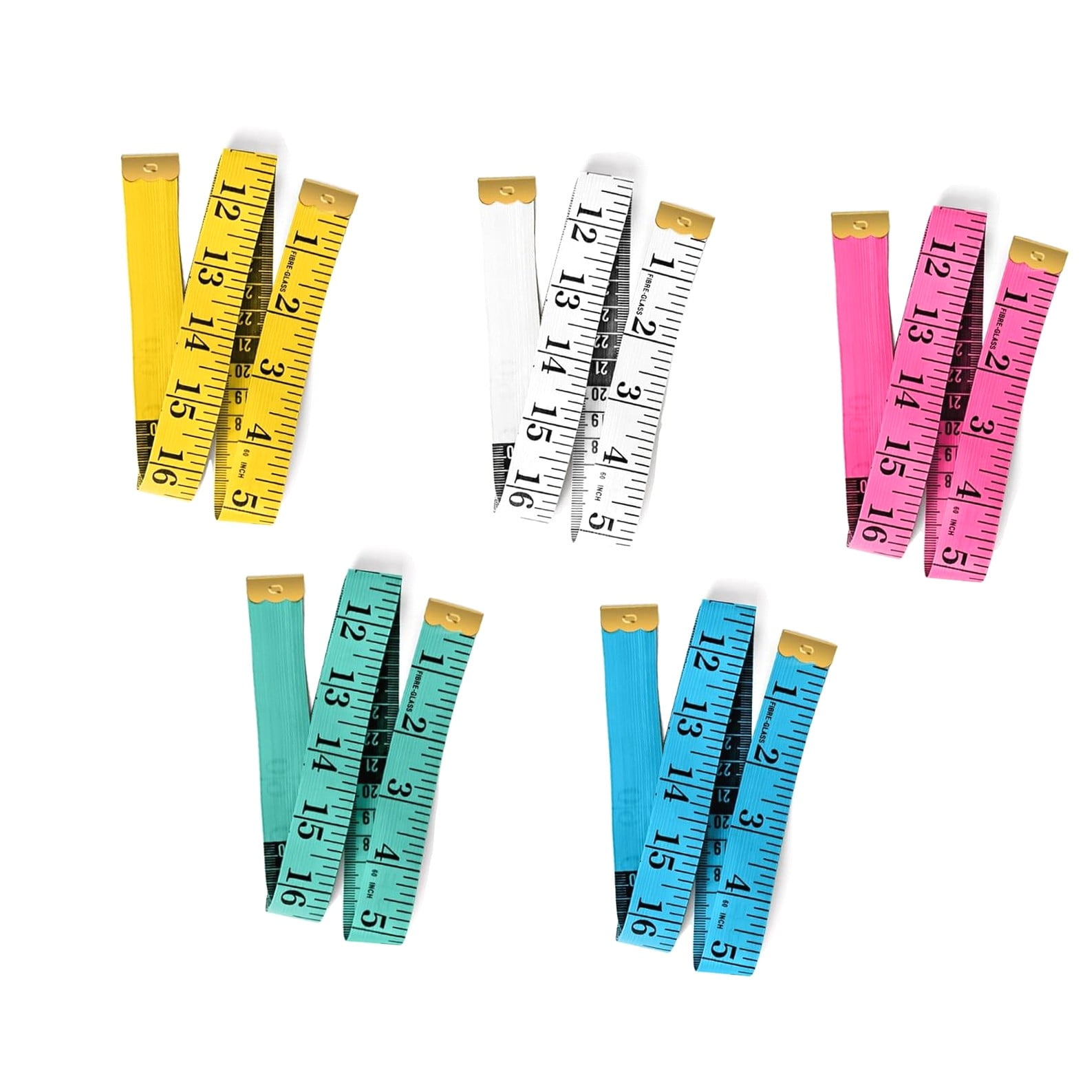 HYKE 5 Packs of 60-Inch Soft Tape Measures, 2CM Width, for Body ...