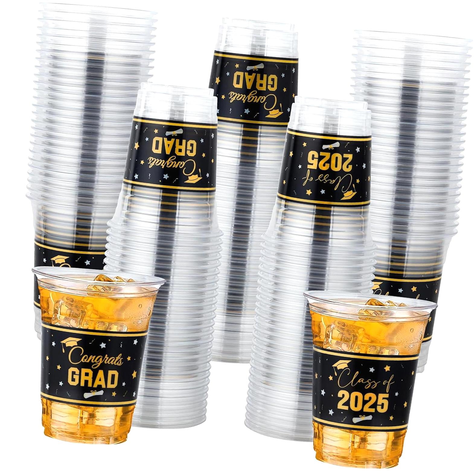 HYKE 50 PCS Graduation Plastic Cups Class of 2025 Graduation Party Cup ...