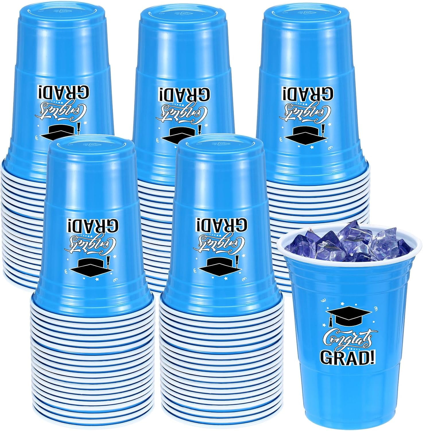 HYKE 50 Pack Graduation Cups Bulk 16 oz Congrats Grad Cups 2025 ...