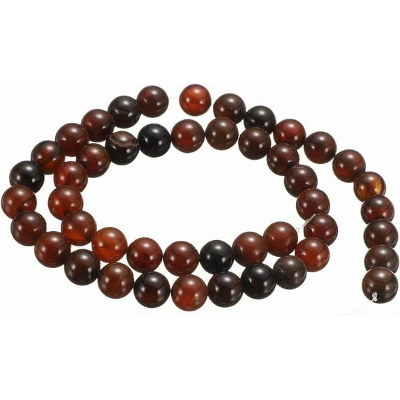 Bybiment 50 pieces Stone Beads 8mm Red Gemstone Round Gemstone Stone ...