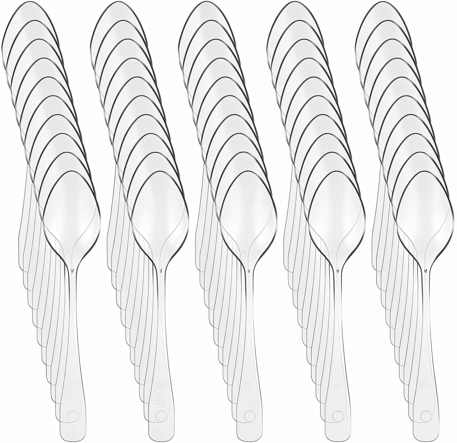 HYKE 500Pcs Mini Spoons for Desserts, 3.7 Inch Disposable Clear Plastic ...