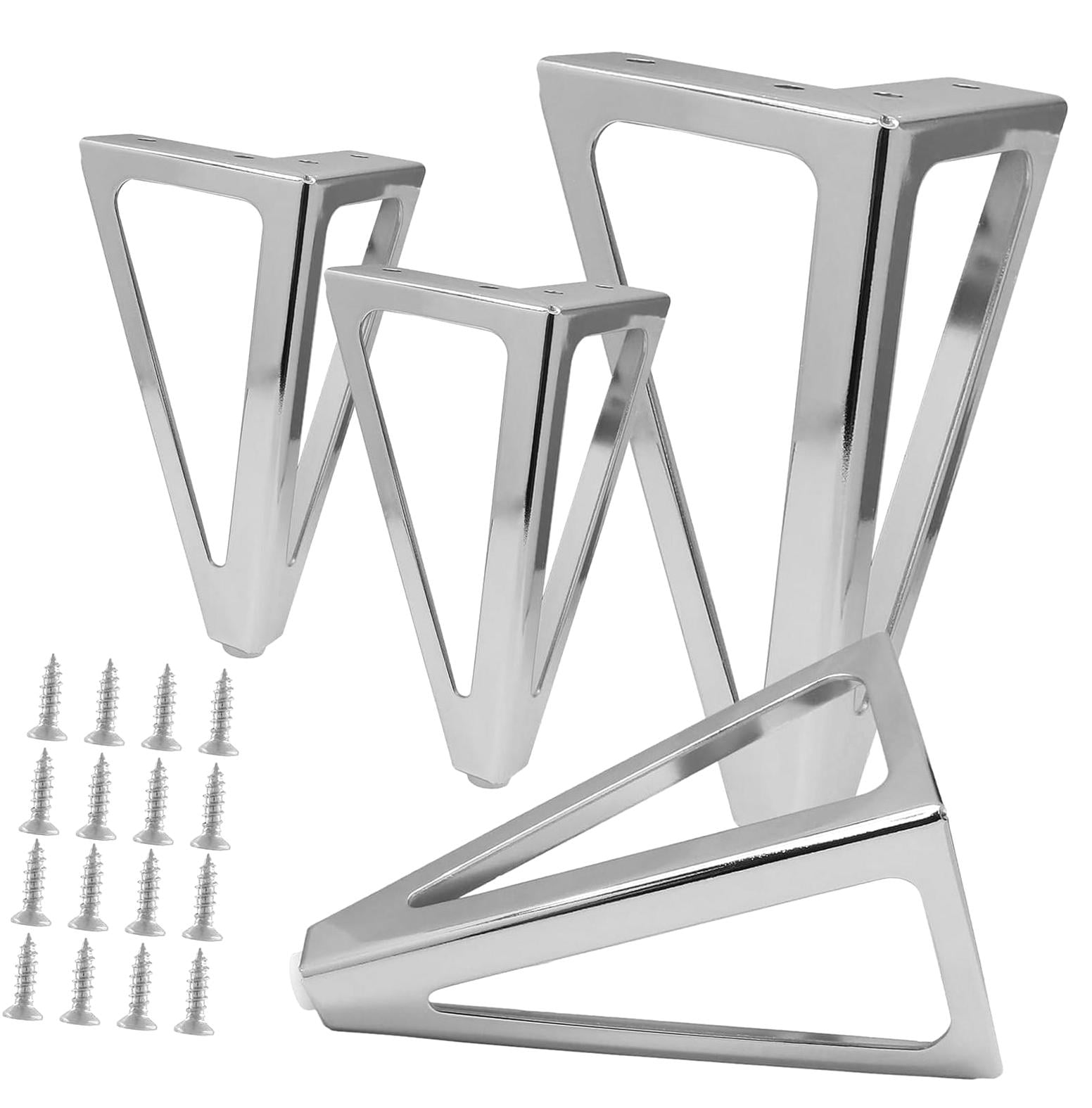 HYKE 6 Inch Metal Sofa Legs, Mid-Century Style Replacement Legs for ...
