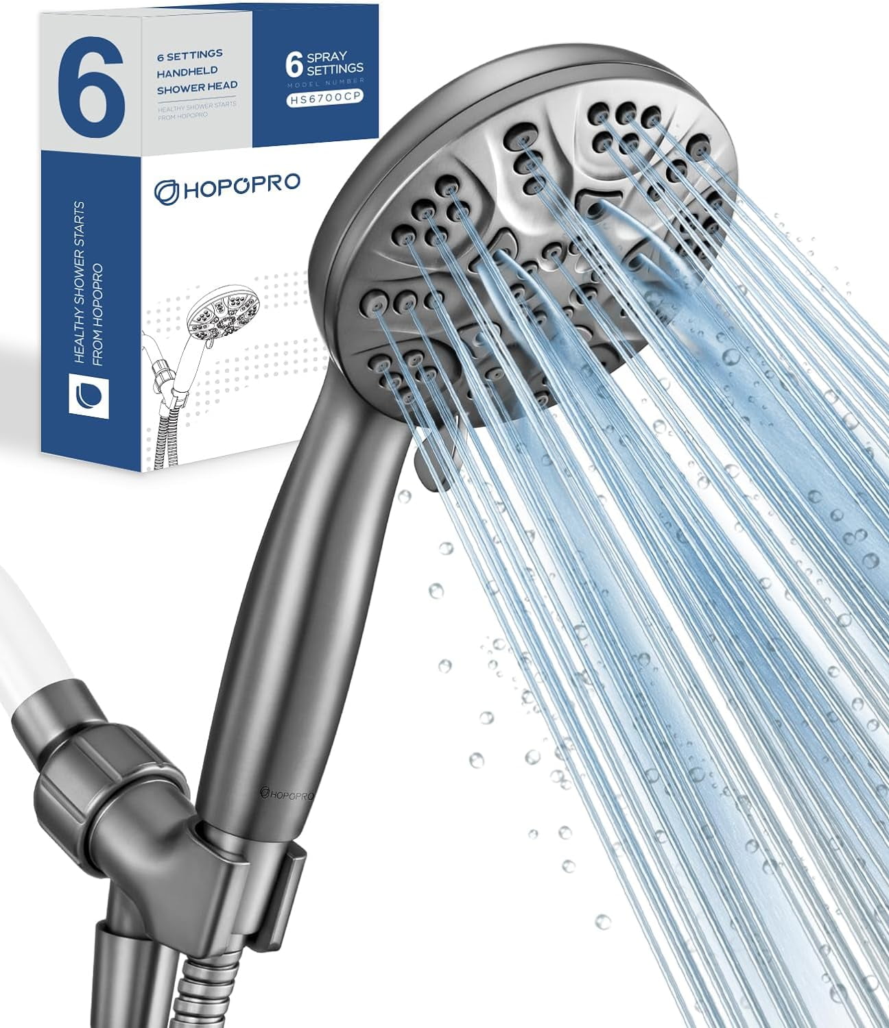 HYKE 6-Mode High Pressure Handheld Shower Head Set, Consumer Reports ...