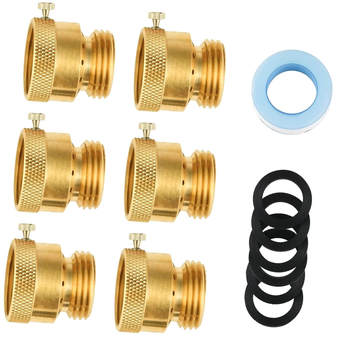 HYKE 6-Pack Vacuum Breakers, 3/4'' Anti Siphon , 3/4 Inch GHT Hose Bib ...