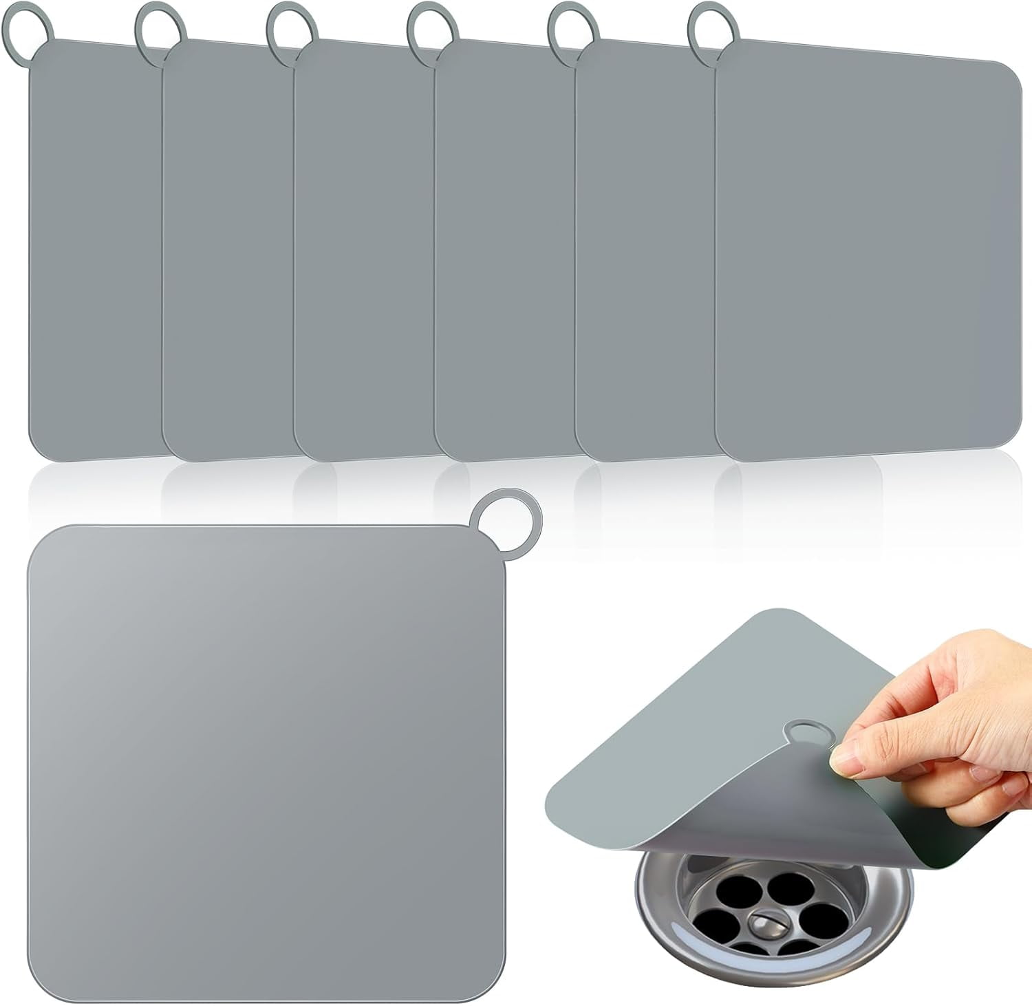 HYKE 6 Pcs Shower Drain Cover Floor Drain Cover to Keep Bugs Out ...