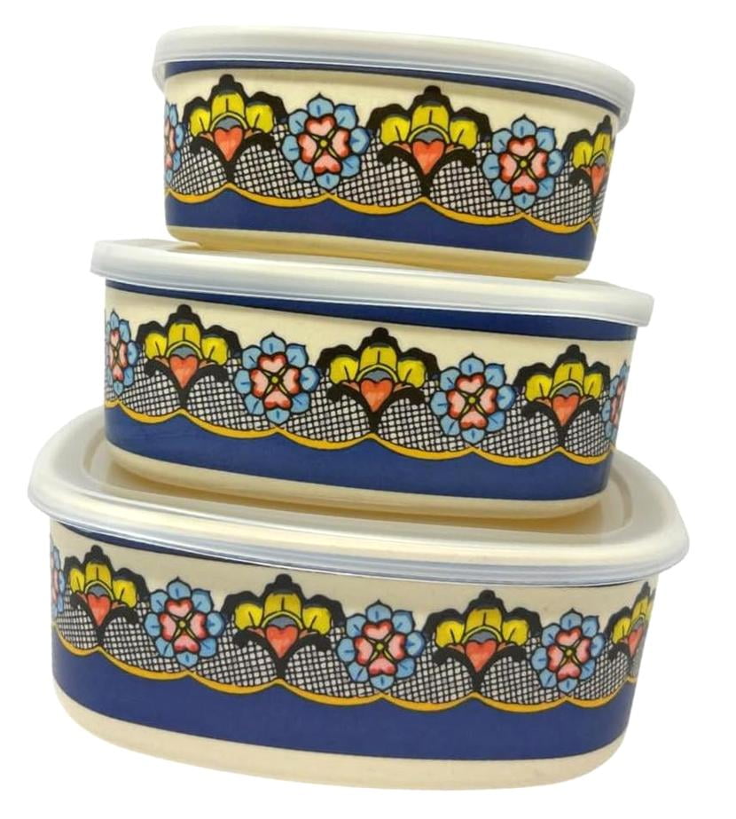 HYKE 6-Piece Melamine Food Storage Containers with Airtight Lids ...