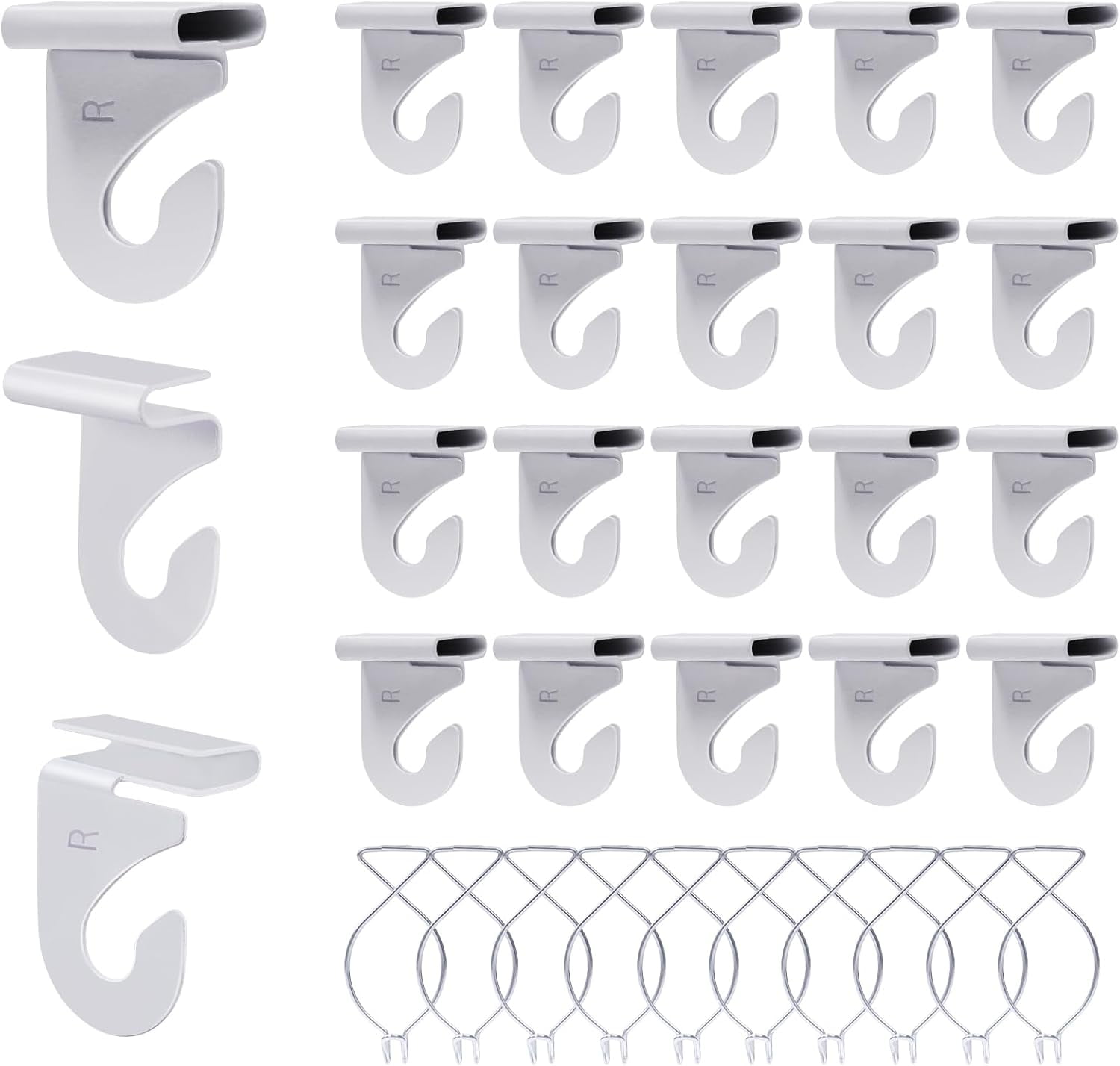 HYKE 60 Drop Ceiling Hooks for Classrooms & Ofces, White Heavy Duty ...