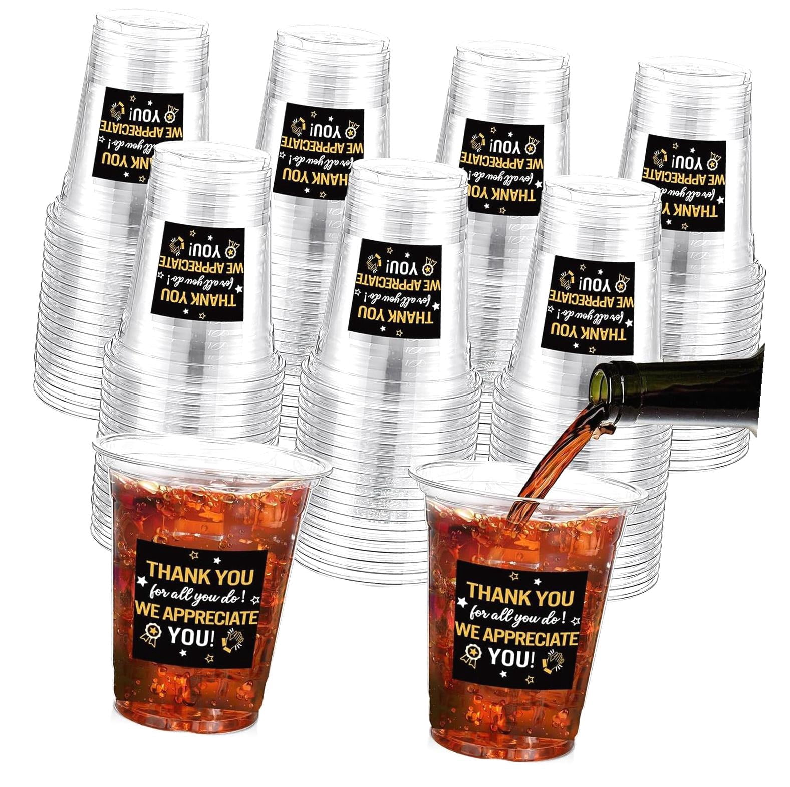 HYKE 60 Pack Bee Theme Cup 12 oz Honeycomb Clear Plastic Drinking Cups ...