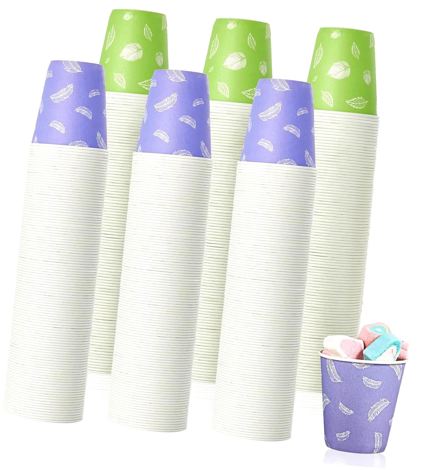 HYKE 600 Pack 5 oz Paper Cups, Vibrant Mouthwash Cups, Compact for ...