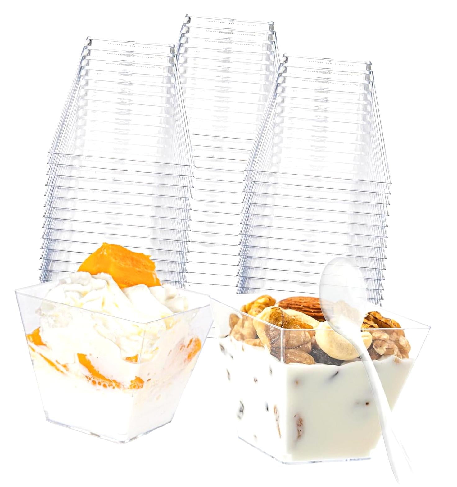 HYKE 60Pack 5oz Plastic Dessert Cups with Lids & Spoons – Perfect for ...