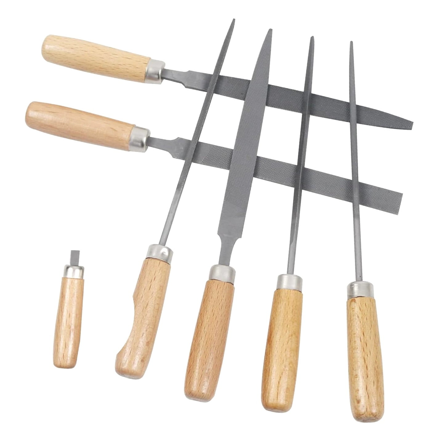 HYKE 6Pcs 6 Inch File Set, Filing Kit, Carbon Hardened Steel Files with ...