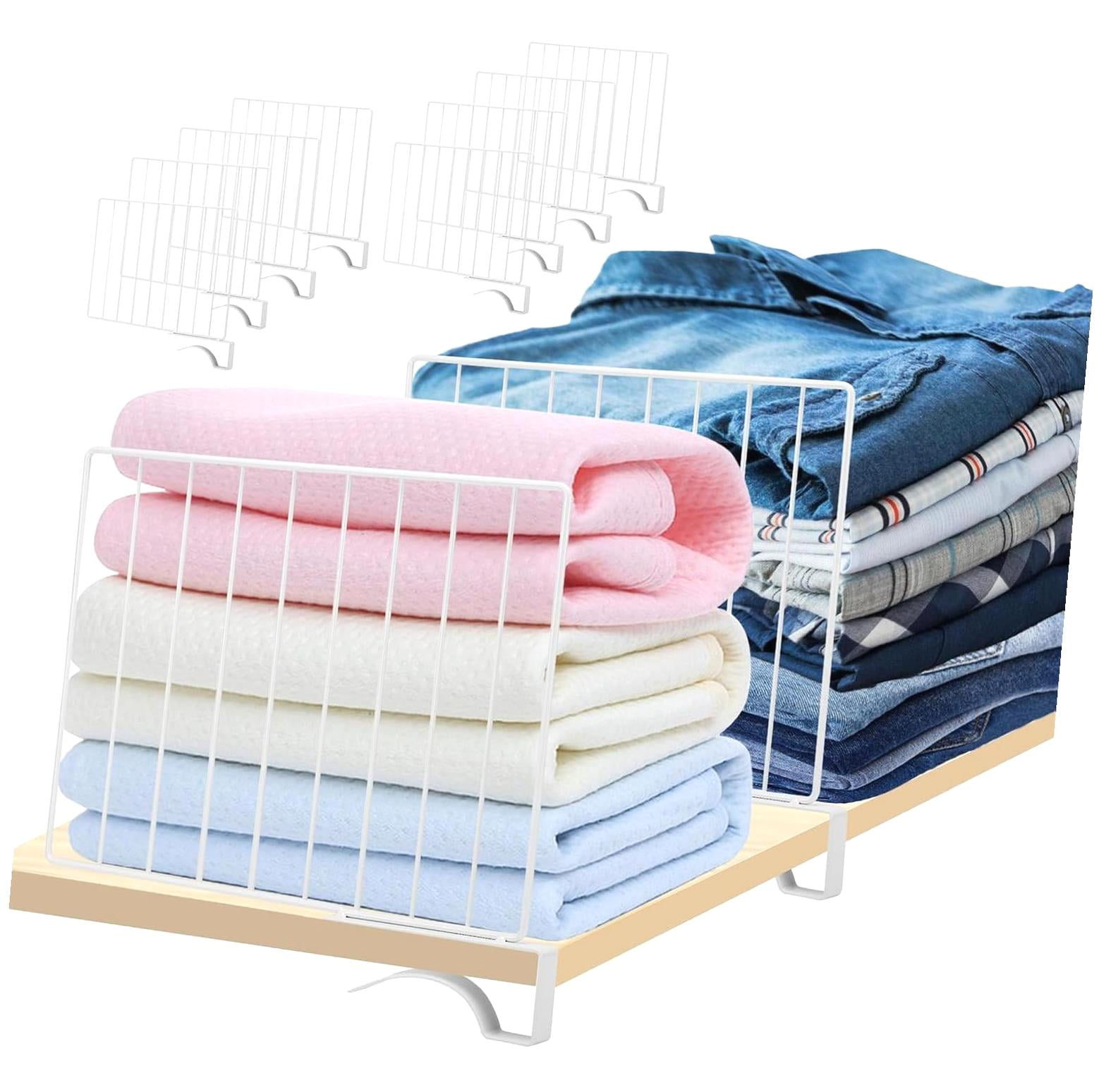 HYKE 8 Pack Shelf Dividers for Closet Organization Metal Closet Shelf ...