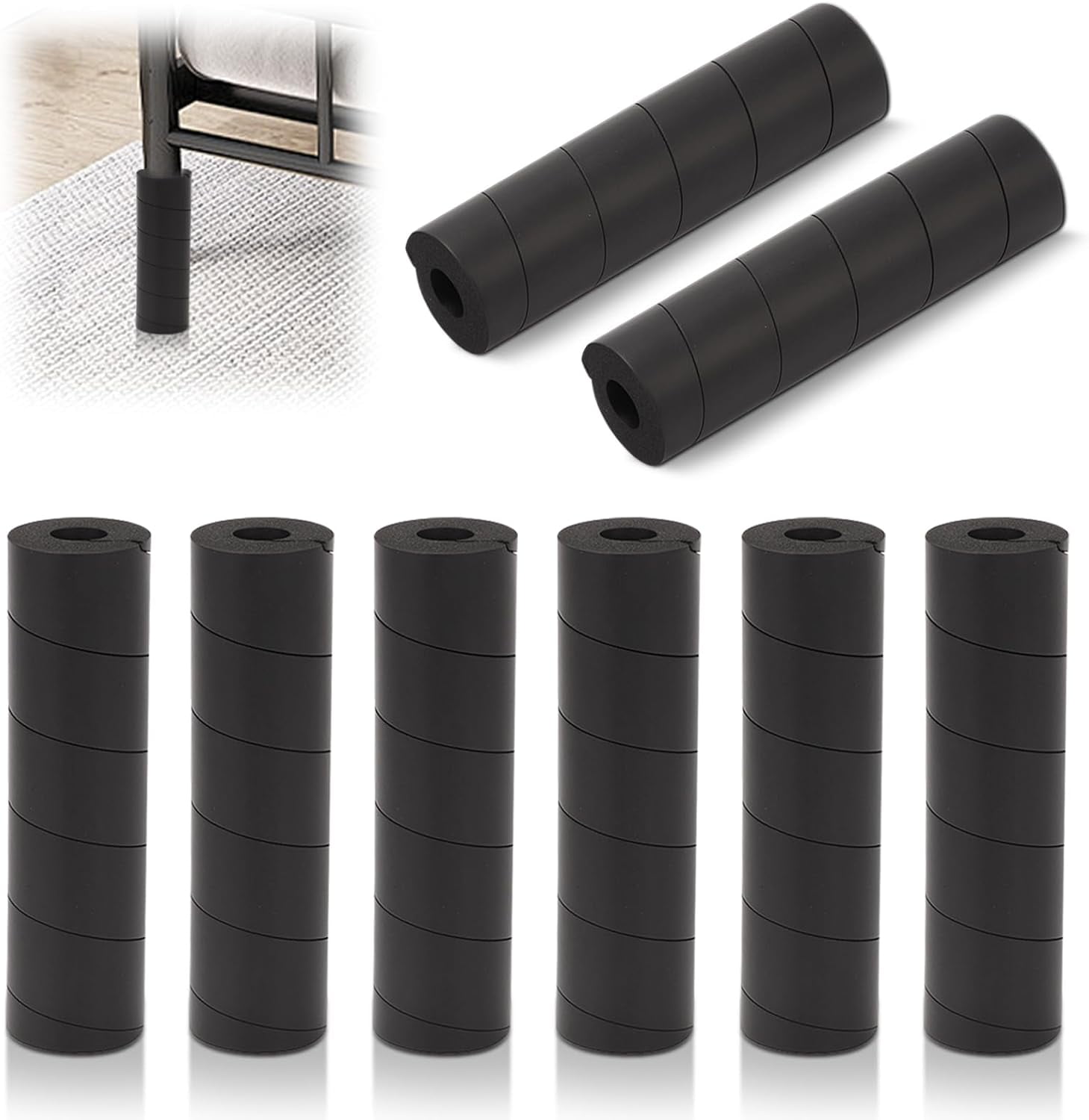 HYKE 8 Pcs Bed Frame Toe tectors,6" Bed Frame Leg Covers,Bed Frame Feet ...