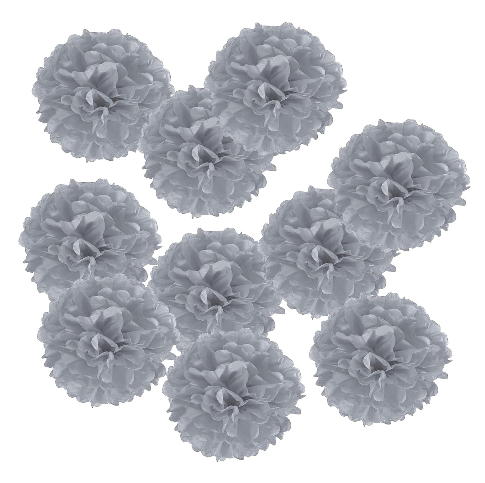 HYKE 8" Tissue Pom Poms, 10 Pack Paper for Wedding Bridal Shower ...