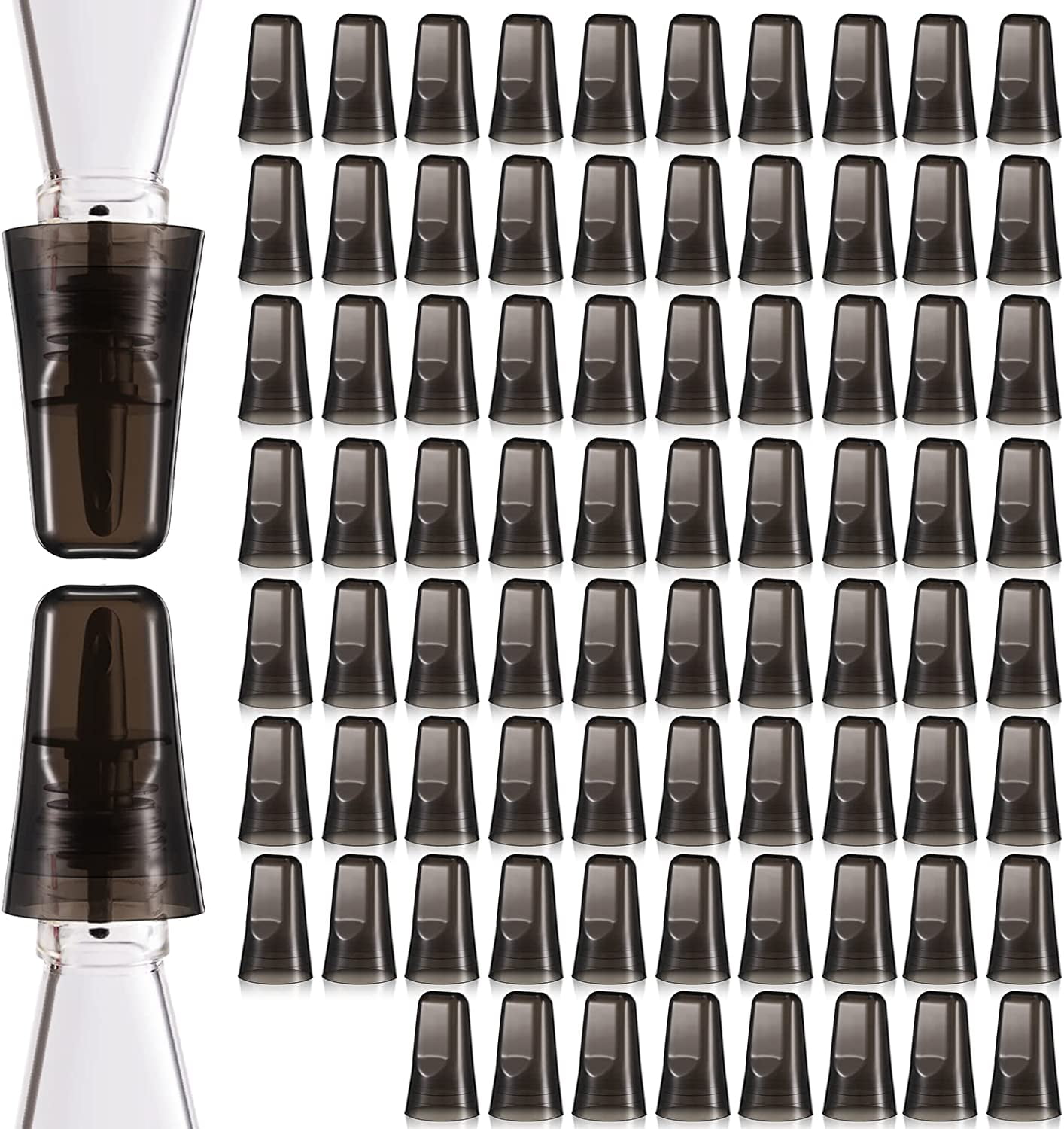 HYKE 80 Pieces Translucent Luor Pourer Covers versal Bottle Pour ...