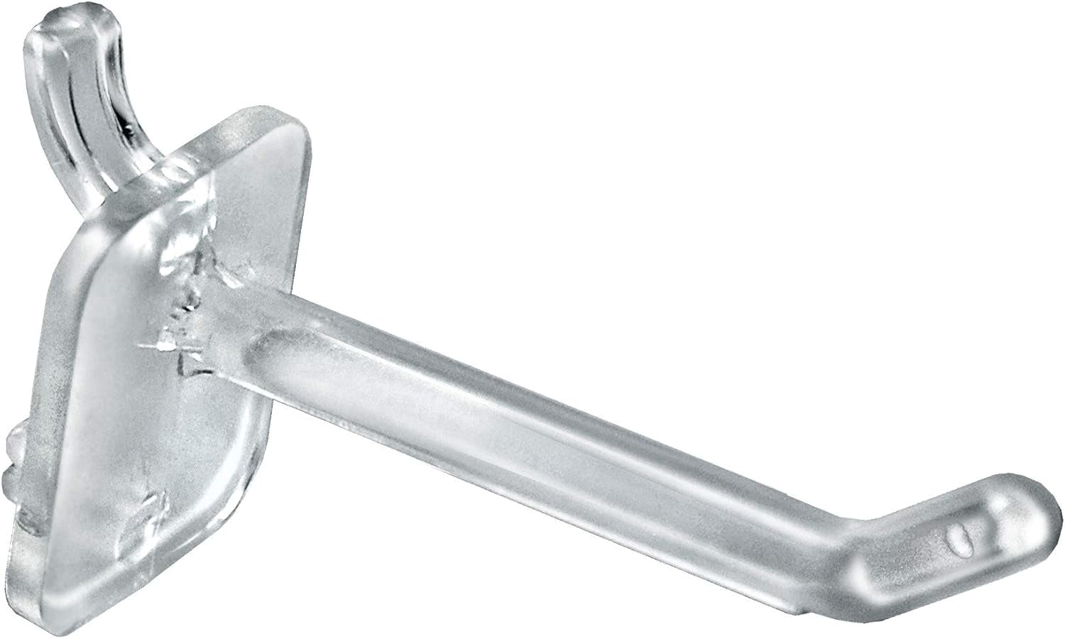 HYKE 800002-C Pack of 50 Clear Pegboard Hooks (Also Available in Black ...