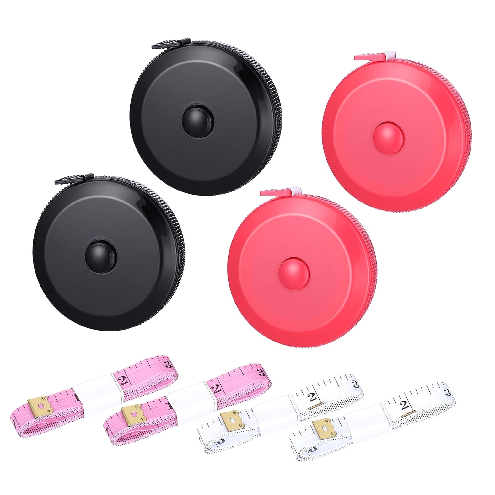 HYKE 8PCS Retractable Tape Measure with Sewing Ruler, 60in Foldable ...