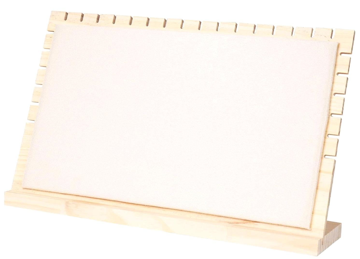 HYKE 9.2'' x 15.6'' Horizontal Wooden Flannelette Necklace Display ...