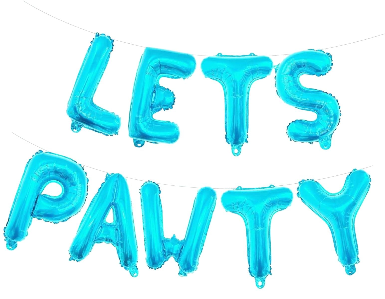 HYKE 9 Piece Let's Pawty Balloon Banner 16 Inches, Dog Themed Birthday ...