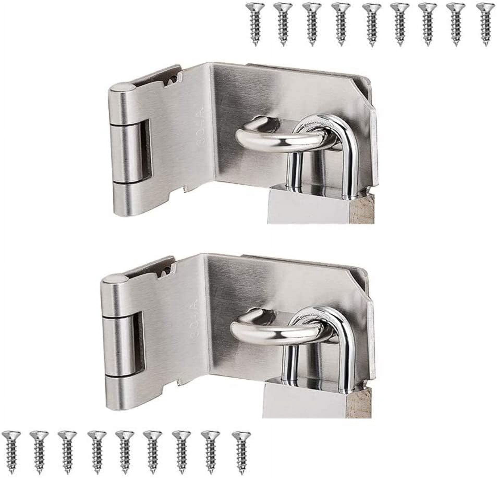 HYKE 90 D 4 Inch Right Angle Padlock Hasp, Stainless Steel Safety Door ...