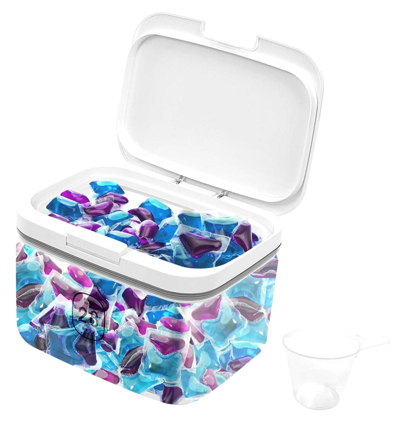 HYKE 94oz /2.8L Laundry Pods Container With One-Press Lid for Laundry ...