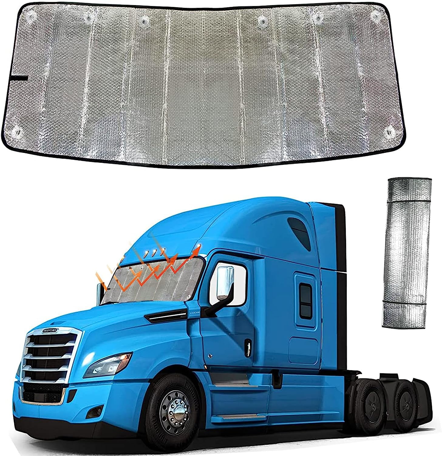 HYKE Accordion Sun Shade Windshield for Trucks, Rective Car Shade Front ...