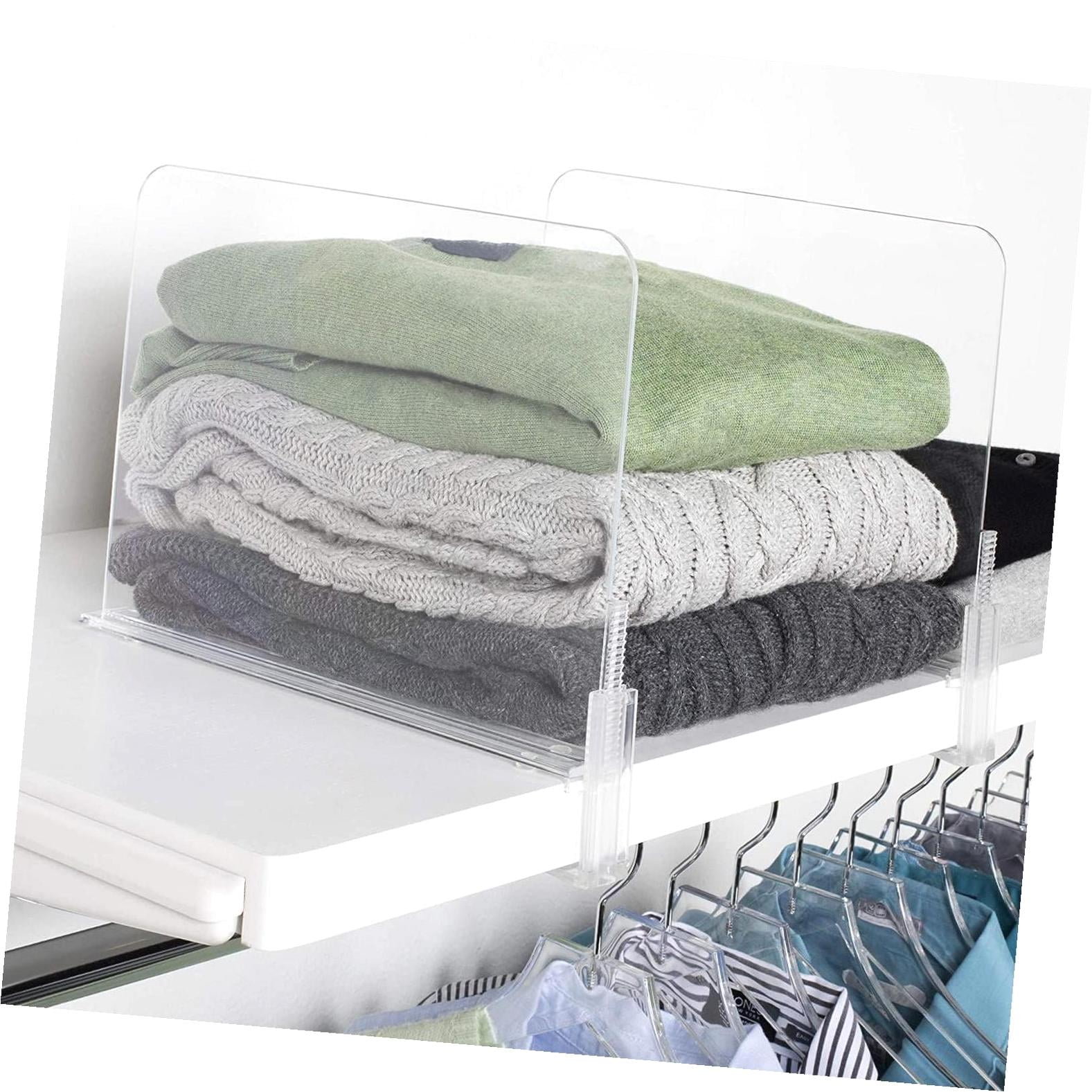 HYKE Acrylic Shelf dividers 2 Pack- Closet Organizer and Storage for ...