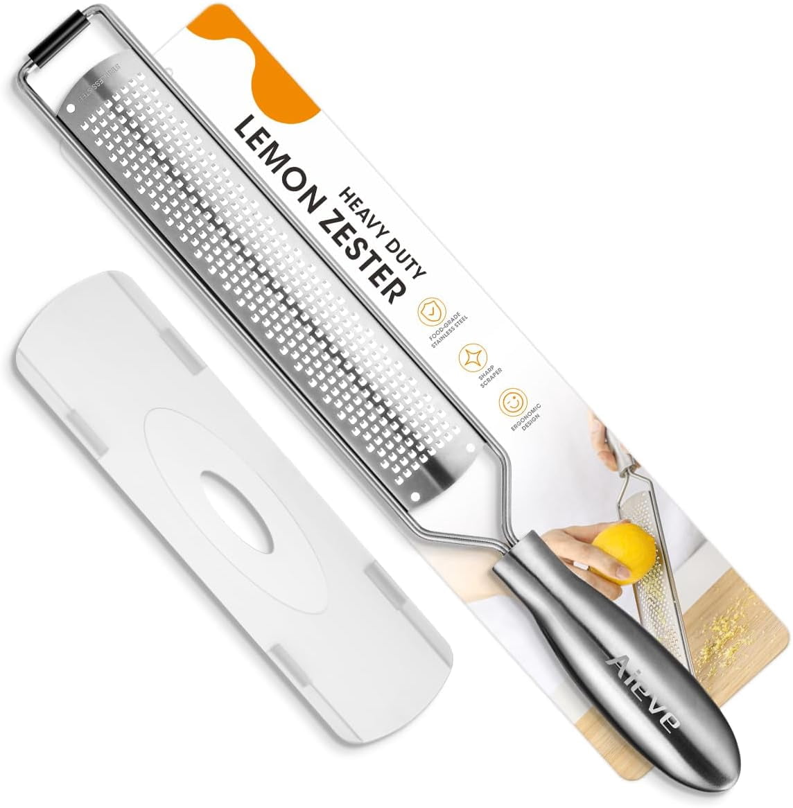HYKE Ai on Zester, Heavy Duty Zester Grater with Handle and tective ...