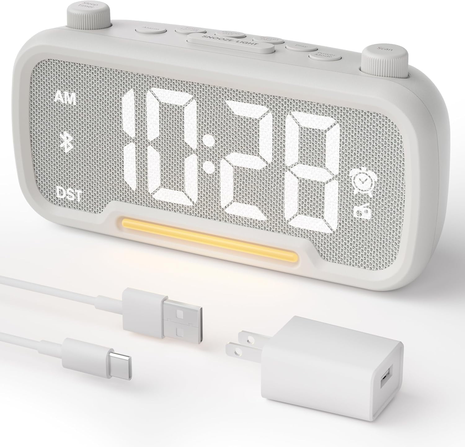 HYKE Alarm Clock Bluetooth Speaker with FM Radio, High delity Sound ...