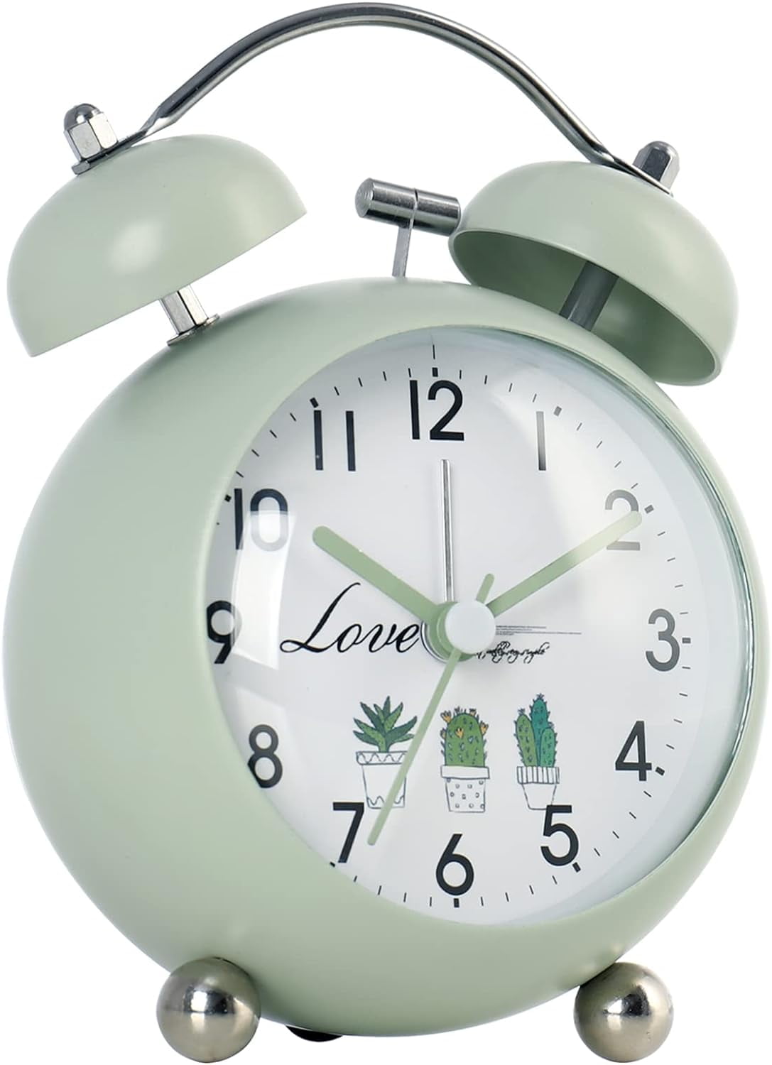 HYKE Analog Alarm Clock Retro Desk Clock with Light for Bedroom ...