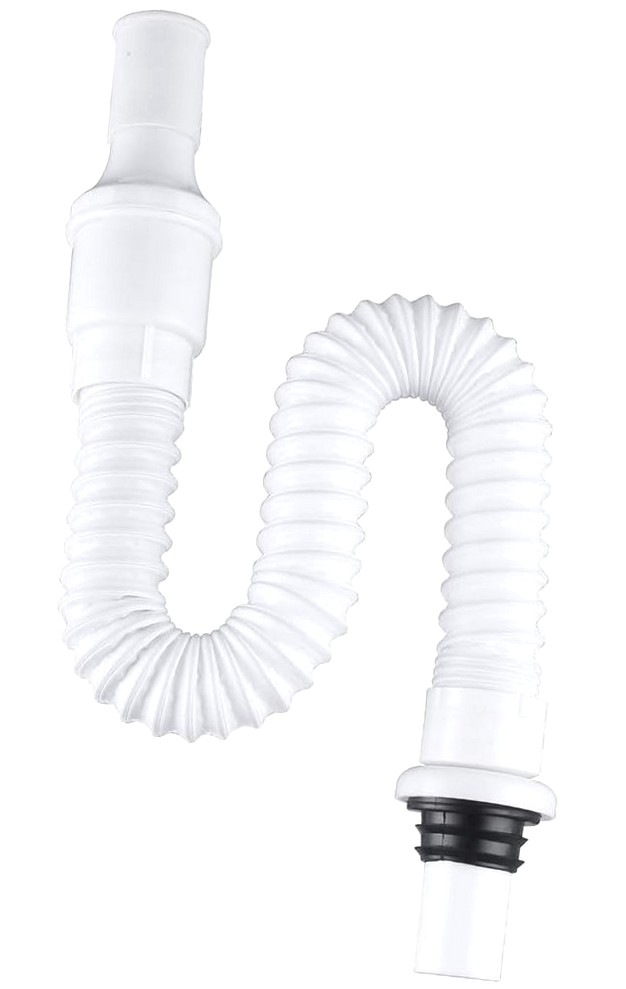 HYKE Angle Sink Drain Hose, Plastic Flexible Bathroom Drain Pipe ...