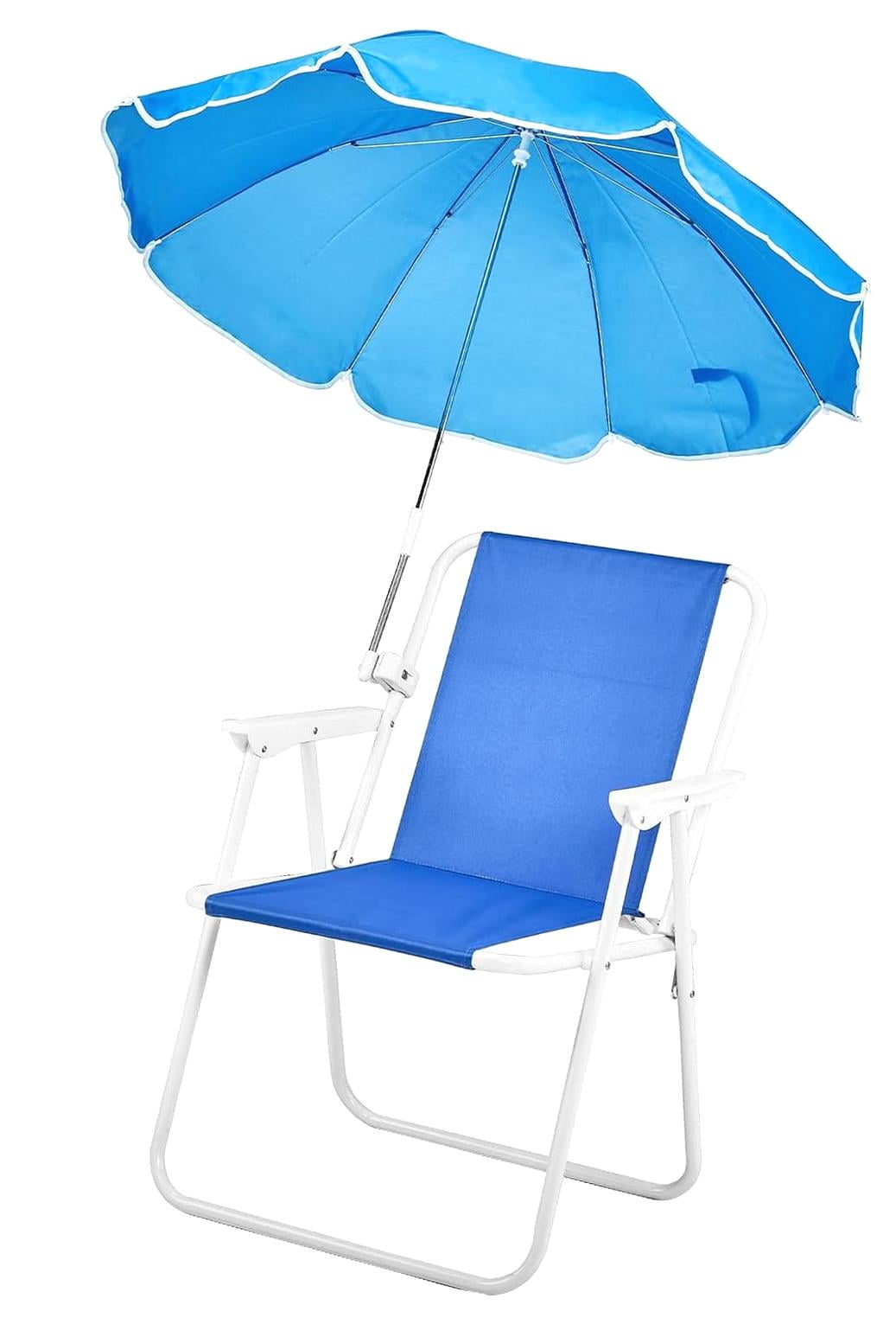 HYKE Beach Chair with Umbrella, Foldable for Adults, Lightweight ...