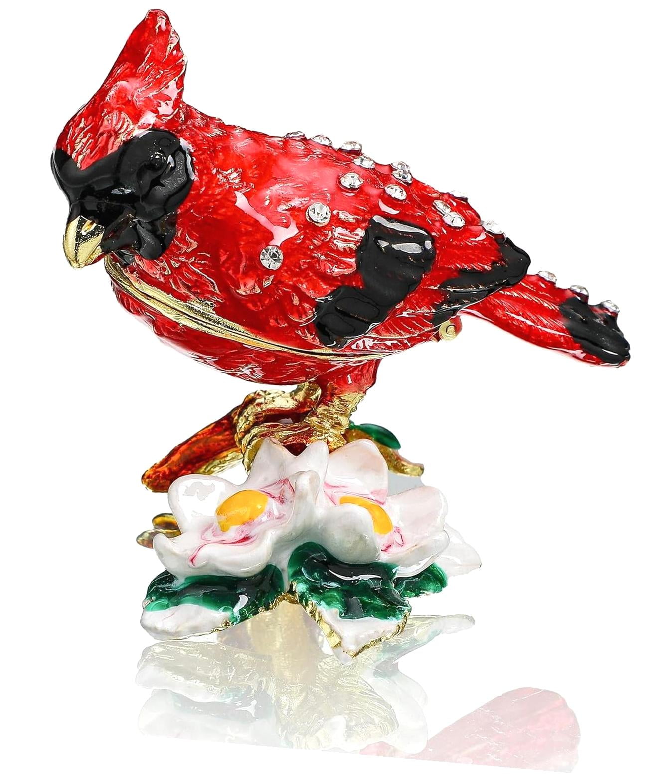 HYKE Bird on a Branch Trinket Box Animal Enamel Jewelry Trinket Box ...