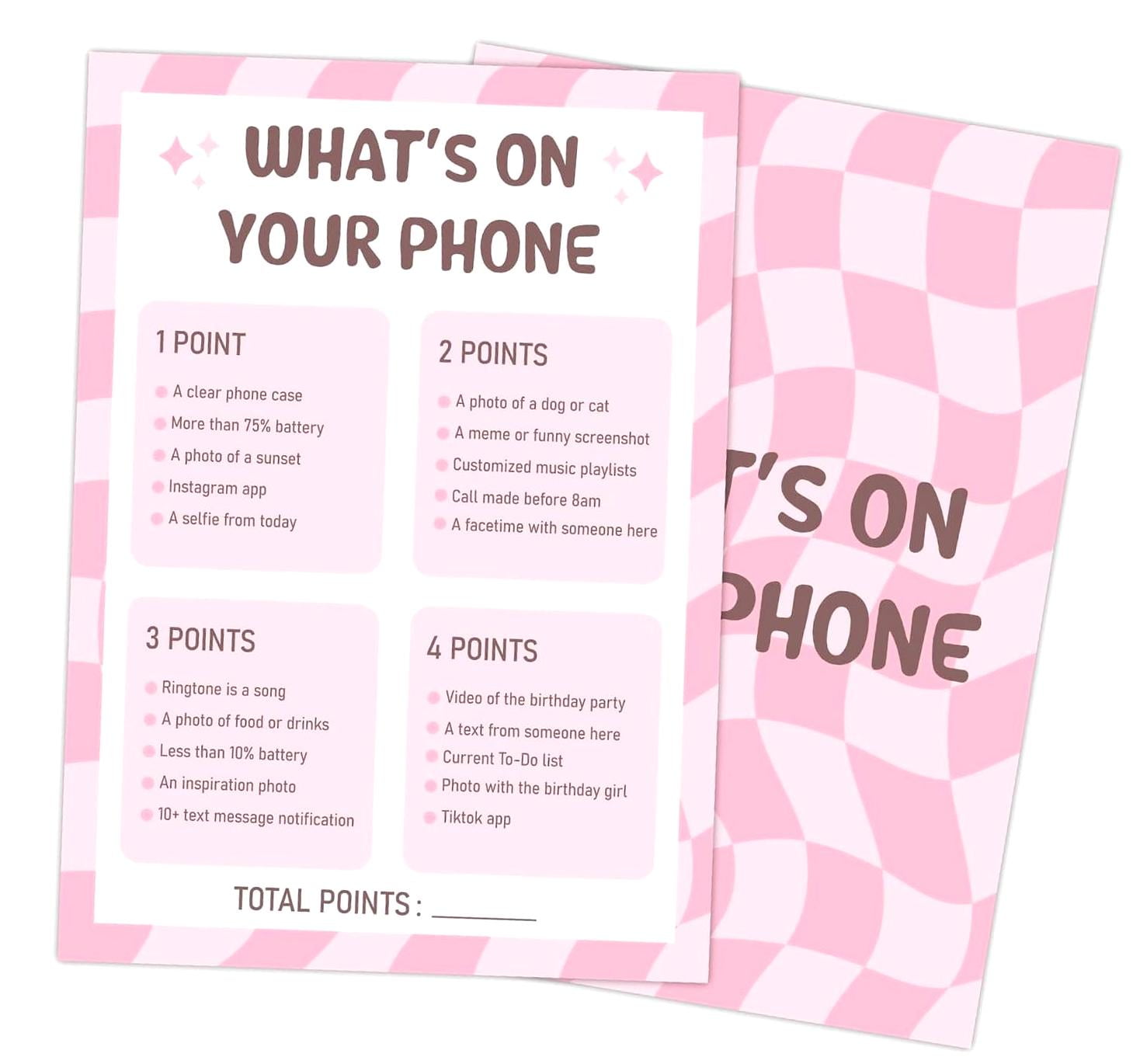 HYKE Birthday Party Games - What's On Your Phone, Bday Party Games for ...