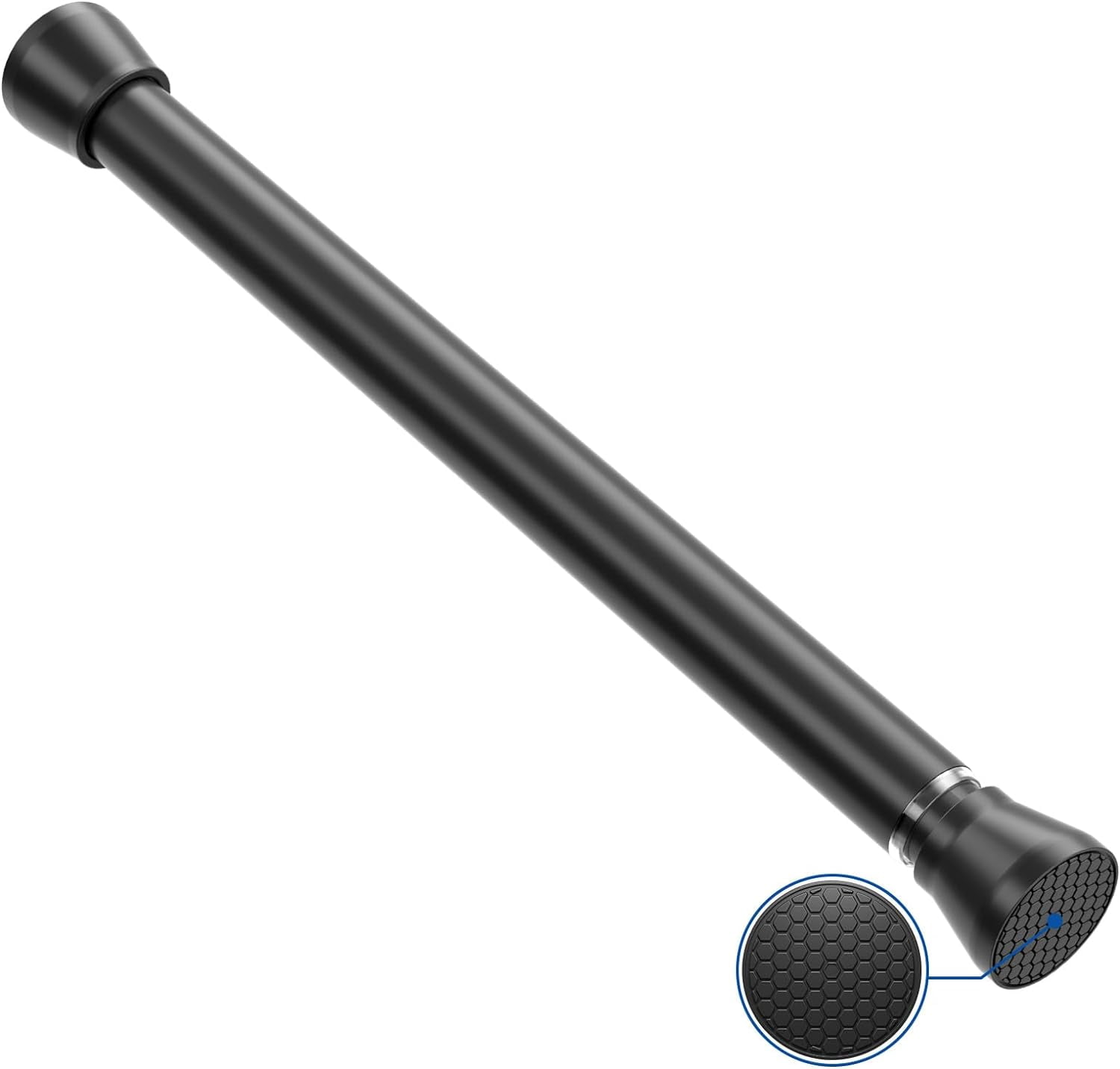 HYKE Black Tension Curtain Rod Tension rod 18 to 28 Inch Spring Curtain ...