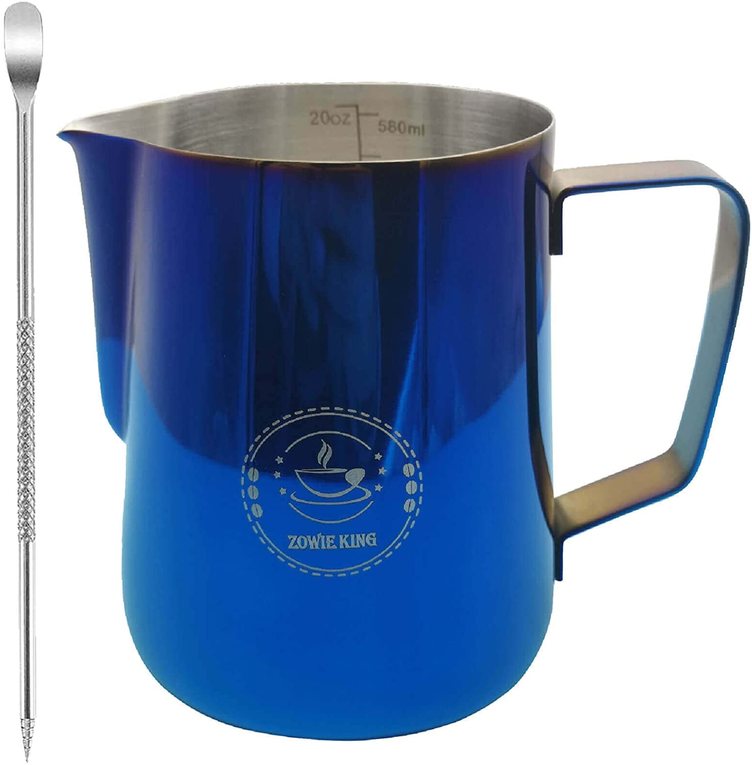 HYKE Blue Milk Steaming Pitcher - 20 oz Frothing Pitcher - Walmart.com