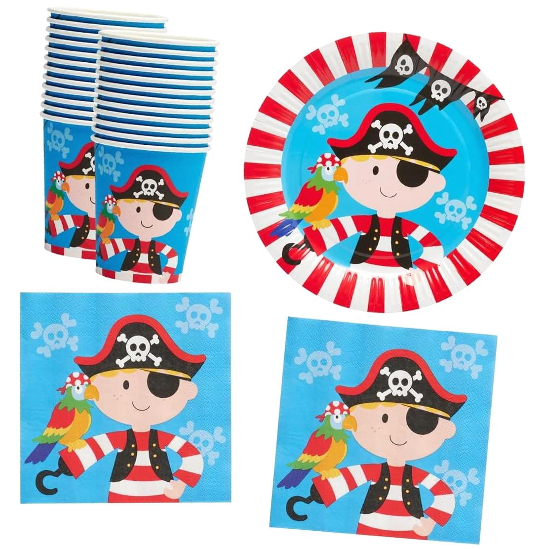 HYKE Blue Robot-Themed Birthday Party Supplies - Plates, Napkins & Cups ...