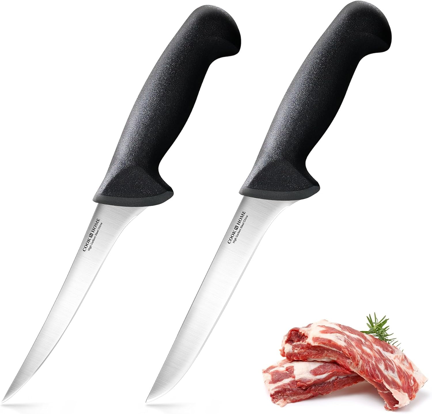 HYKE Boning Knife Set 6-inch, High Carbon Stainless Steel xible Curved ...