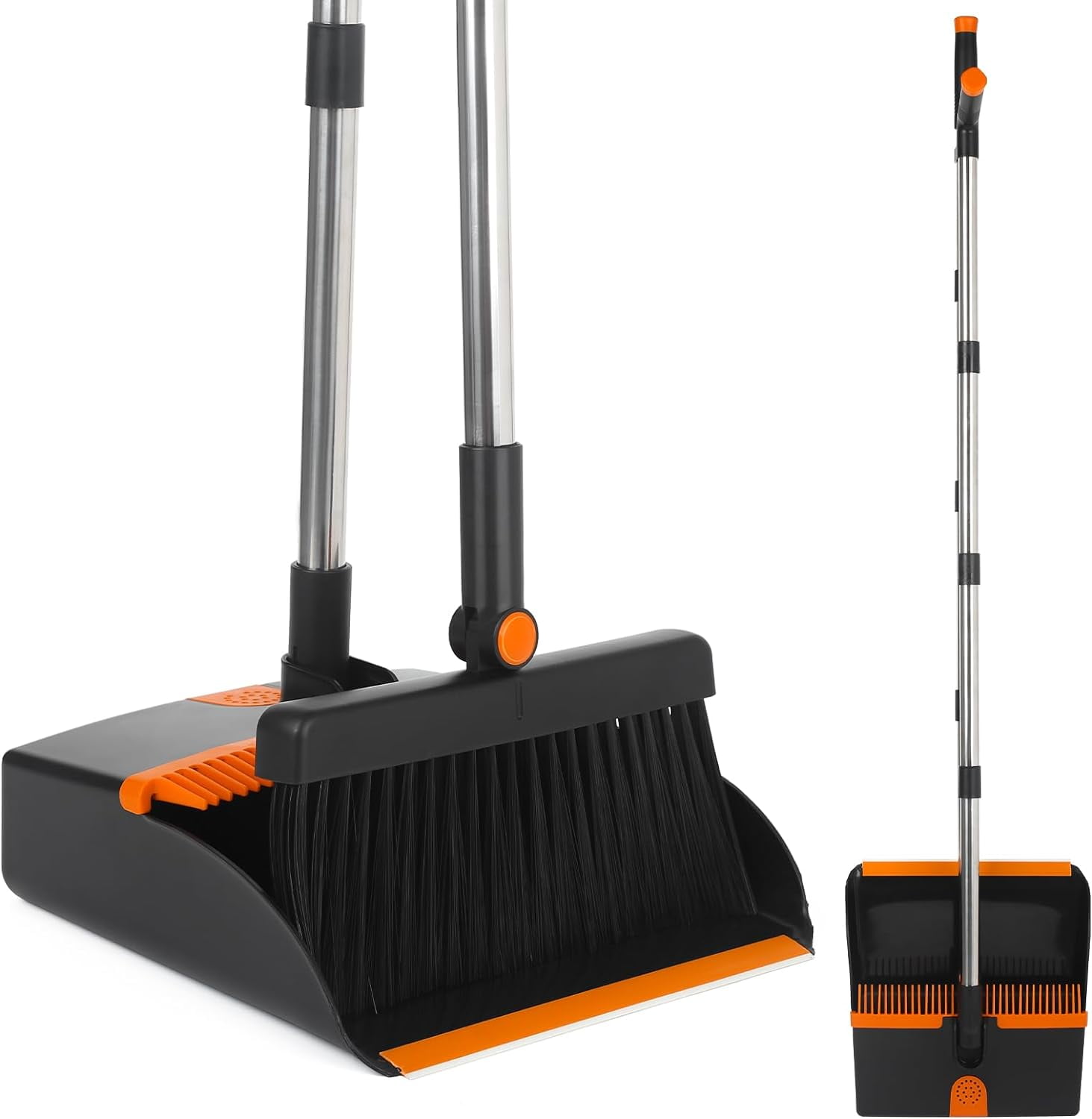 HYKE Broom with Dustpan Combo, Broom and Dustpan Set for Home, en Brooms for Sweeping Indoor ...