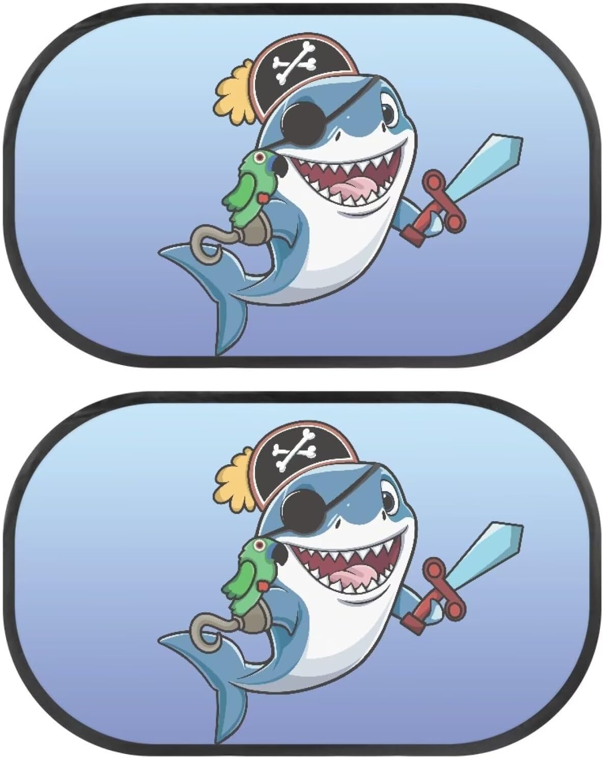 HYKE Bulo Cute Pirate Window Shades for Car 2 Pack Mesh Window Shades ...