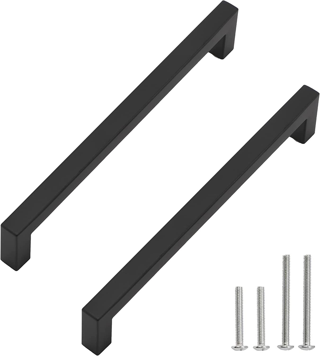 HYKE Cabinet Pulls Matte Black Cabinet Handles rawer Pulls, 10 Pack 8-4 ...