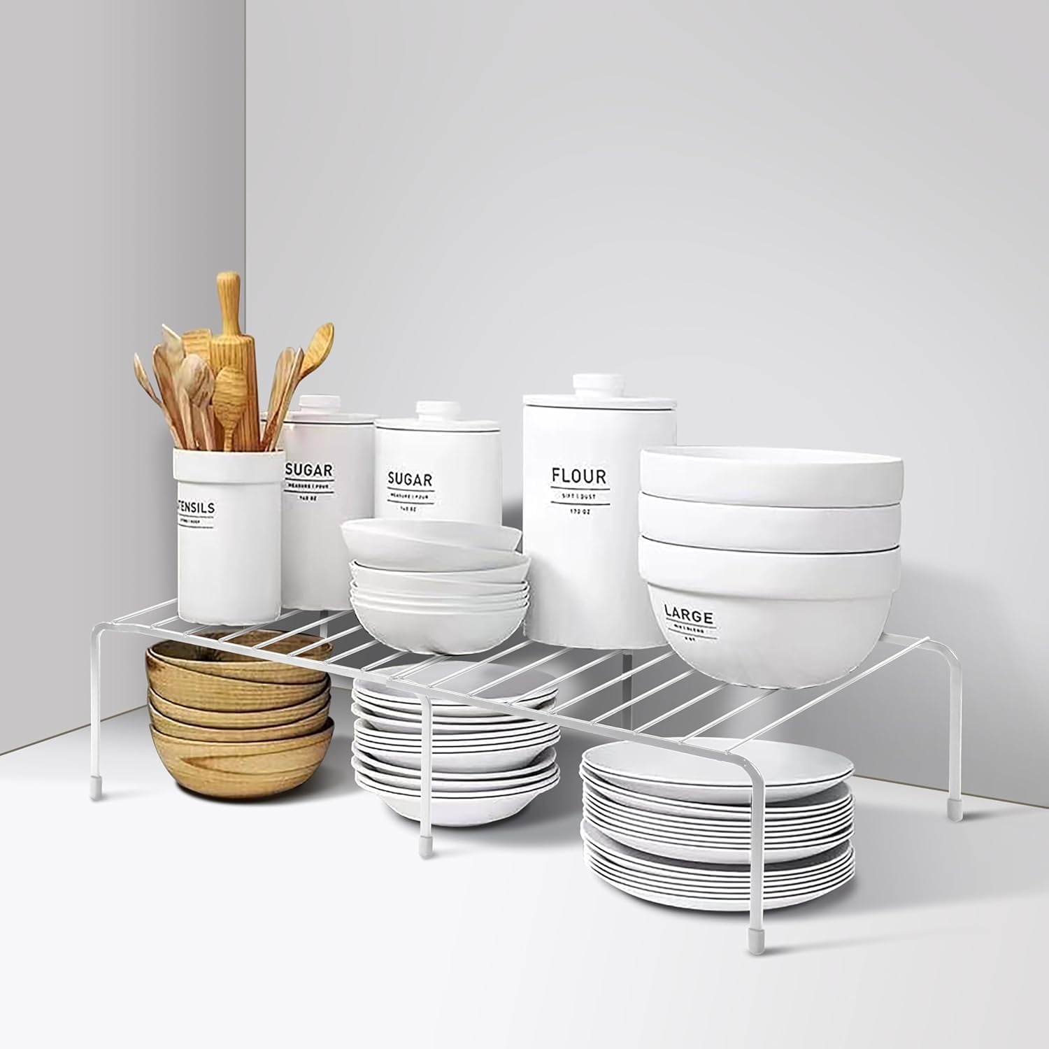 HYKE Cabinet Storage Shelf Rack, Expandable en Counter and Cabinet ...