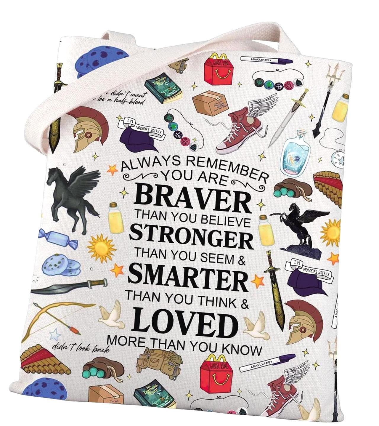 HYKE Camp Half Blood Canvas Tote Bag Greek Mythology Fans Shopping Bag Pegasus Zeus - Walmart.com