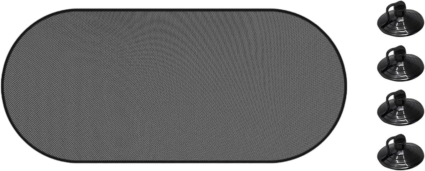 HYKE Car Rear Window Sun Shade with Suction Cup, 35.4"×19.3"Folding Sun ...