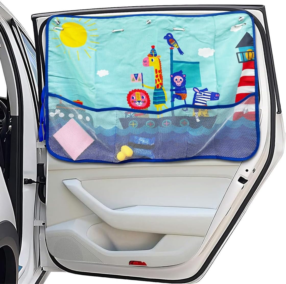 HYKE Car Window Shade for Baby, 19.5"×26.8" Cartoon Pattern Auto Window ...