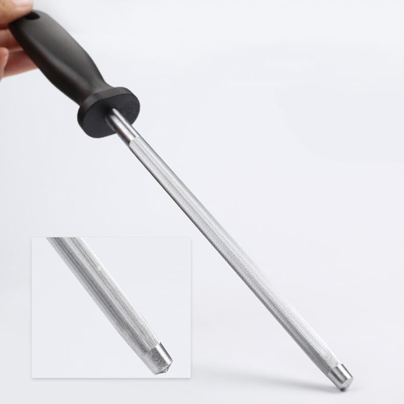 HYKE Carbon Steel Knife Sharpener Rod, fessional Honing steel ...