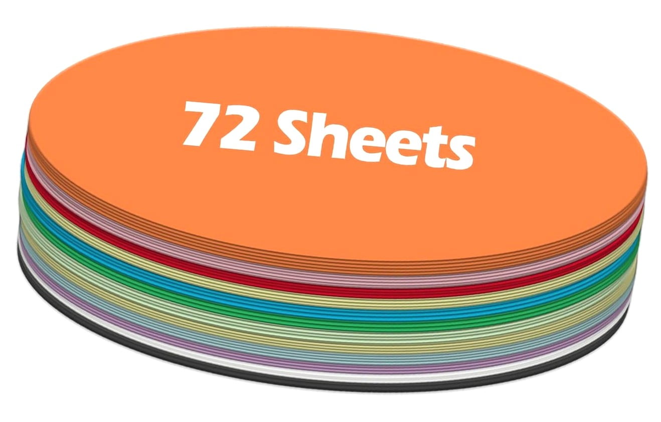 HYKE Cardstock Paper Circles in Various Colors, Heavy Cardstock 6-Inch ...