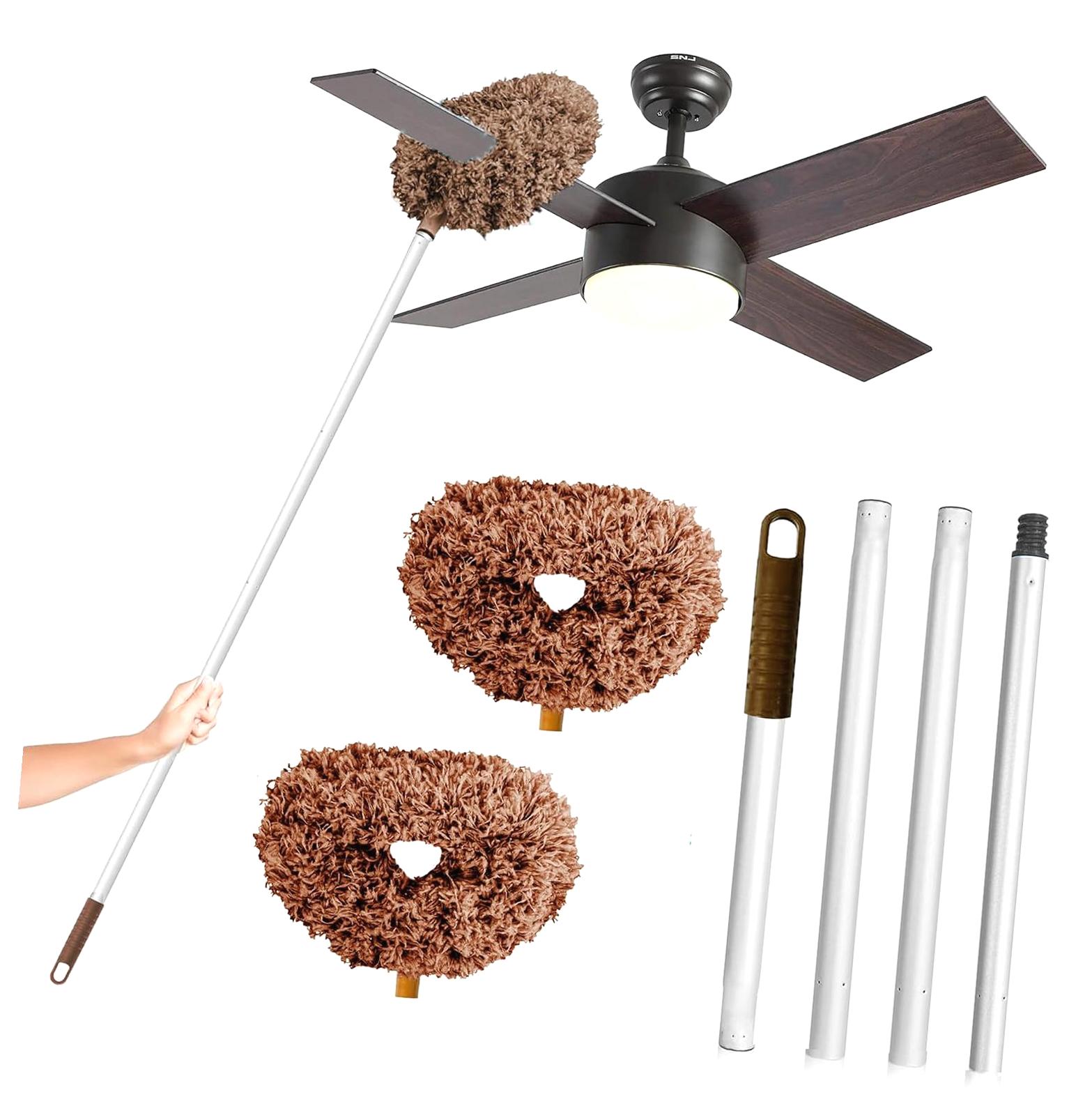 HYKE Ceiling Fan Cleaner Duster, 2 Pack Microfiber Duster with ...