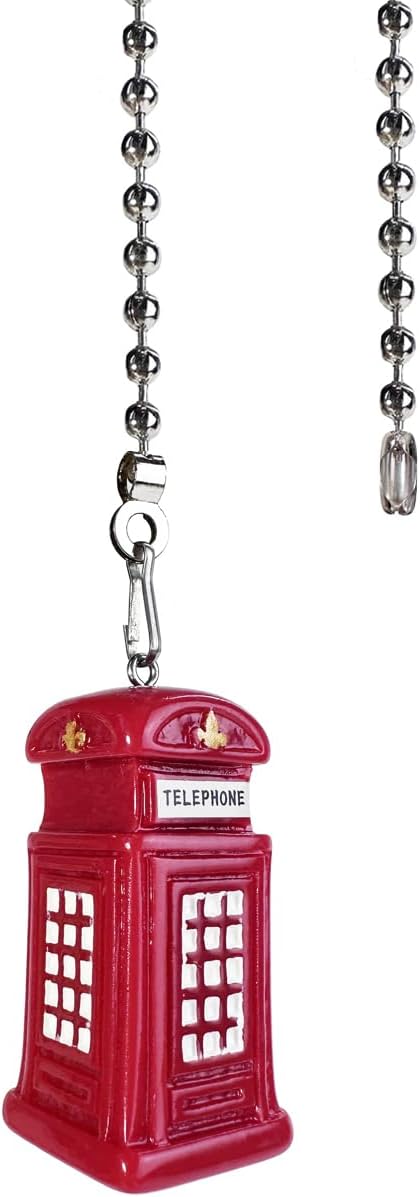 HYKE Ceiling Fan Pull Chain - 12 Inch Retro tel Booth Ceiling Fan Pull ...